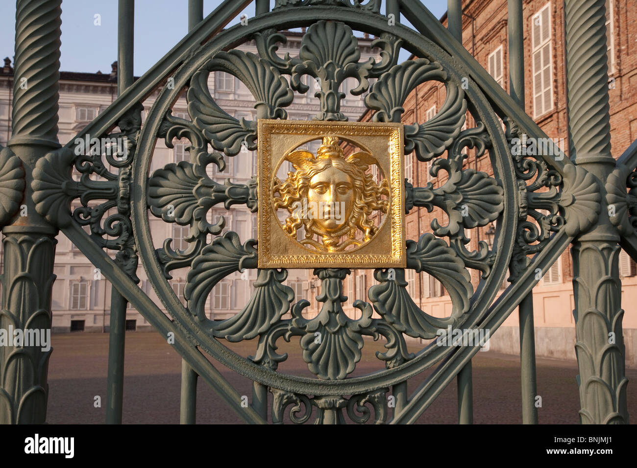 Design on the Gate of the Royal Palace in Turin, Italy Stock Photo - Alamy