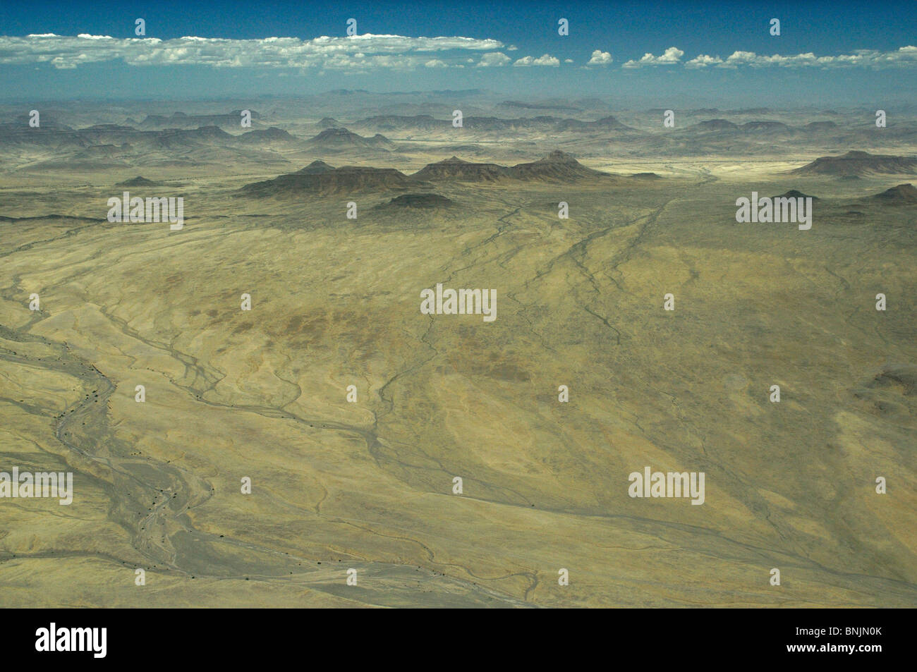 Aerial view Kunene River Skeleton Coast Kunene Region Namibia Africa ...