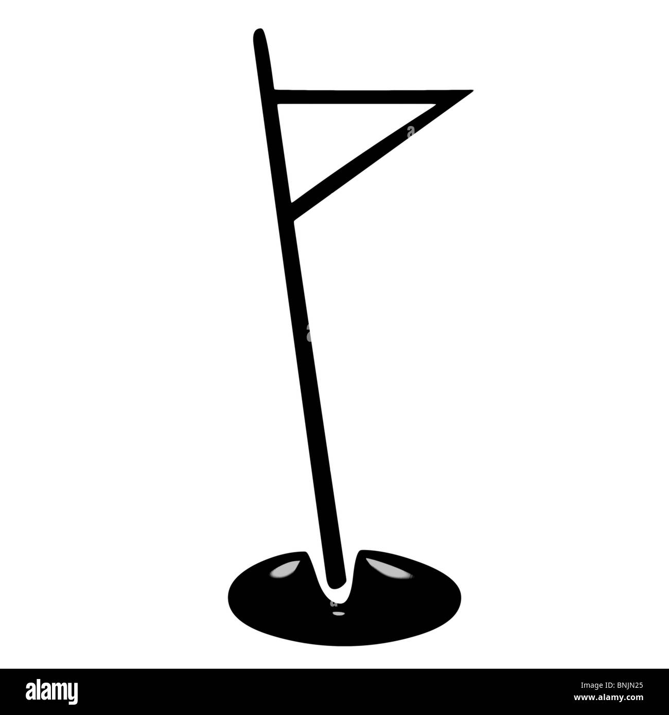 Black And White Golf Pin