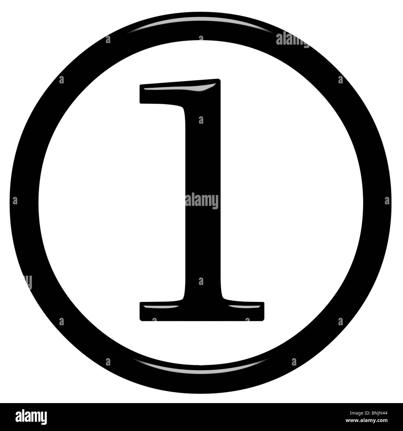 3d framed number 1 Stock Photo - Alamy