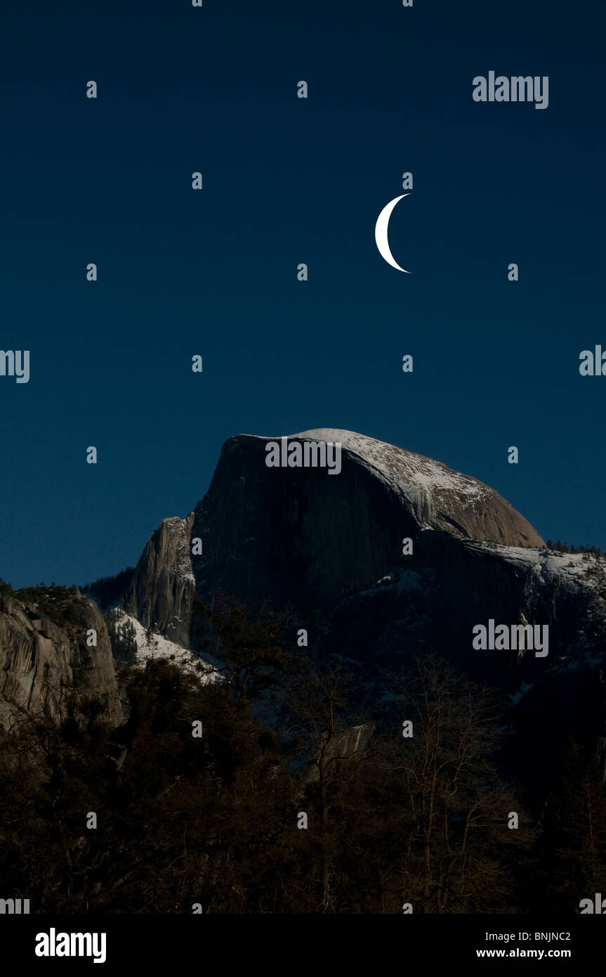 Half moon mountain yosemite hi-res stock photography and images - Alamy