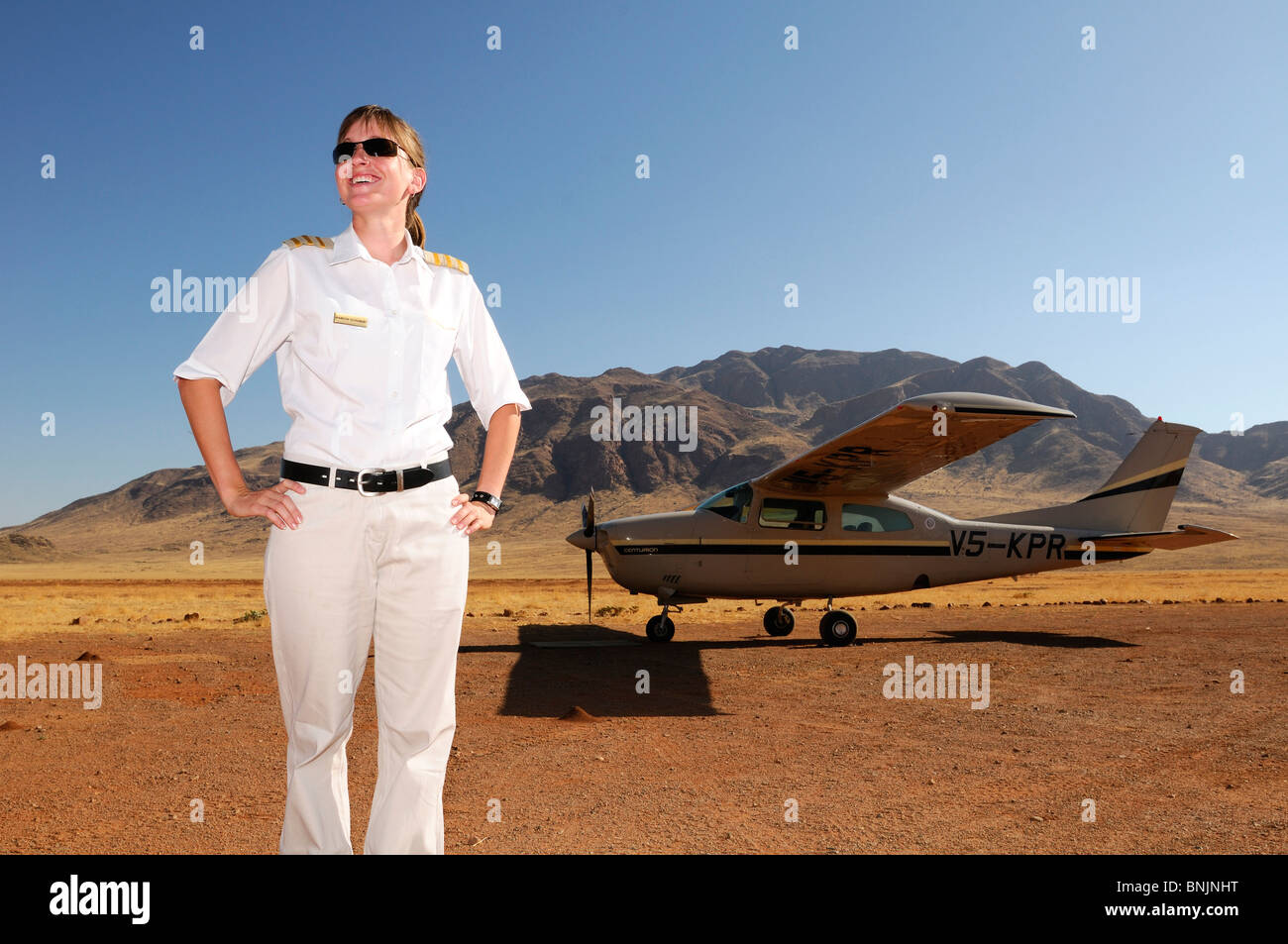 Pilot Marion Schubert Airplane Airstrip Wolwedans Lodge Namib Rand ...