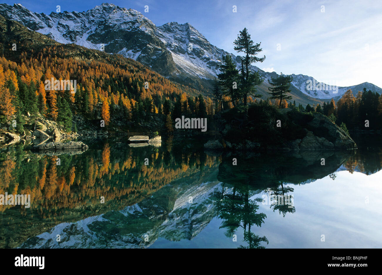 Lagh da Saoseo Switzerland Canton of Grisons Graubünden Posciavo lake ...