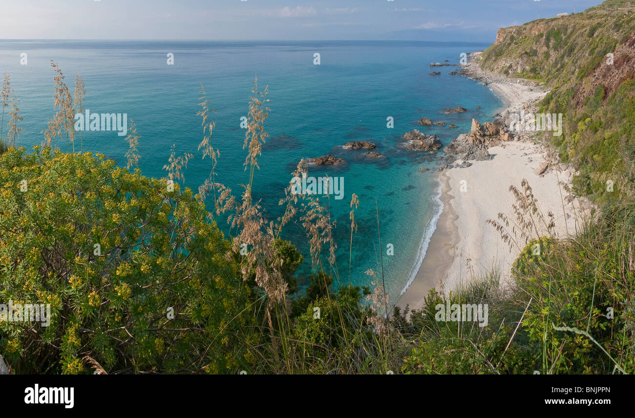 Marina di Zambrone Calabria Mediterranean Italy sea coast vegetation ...