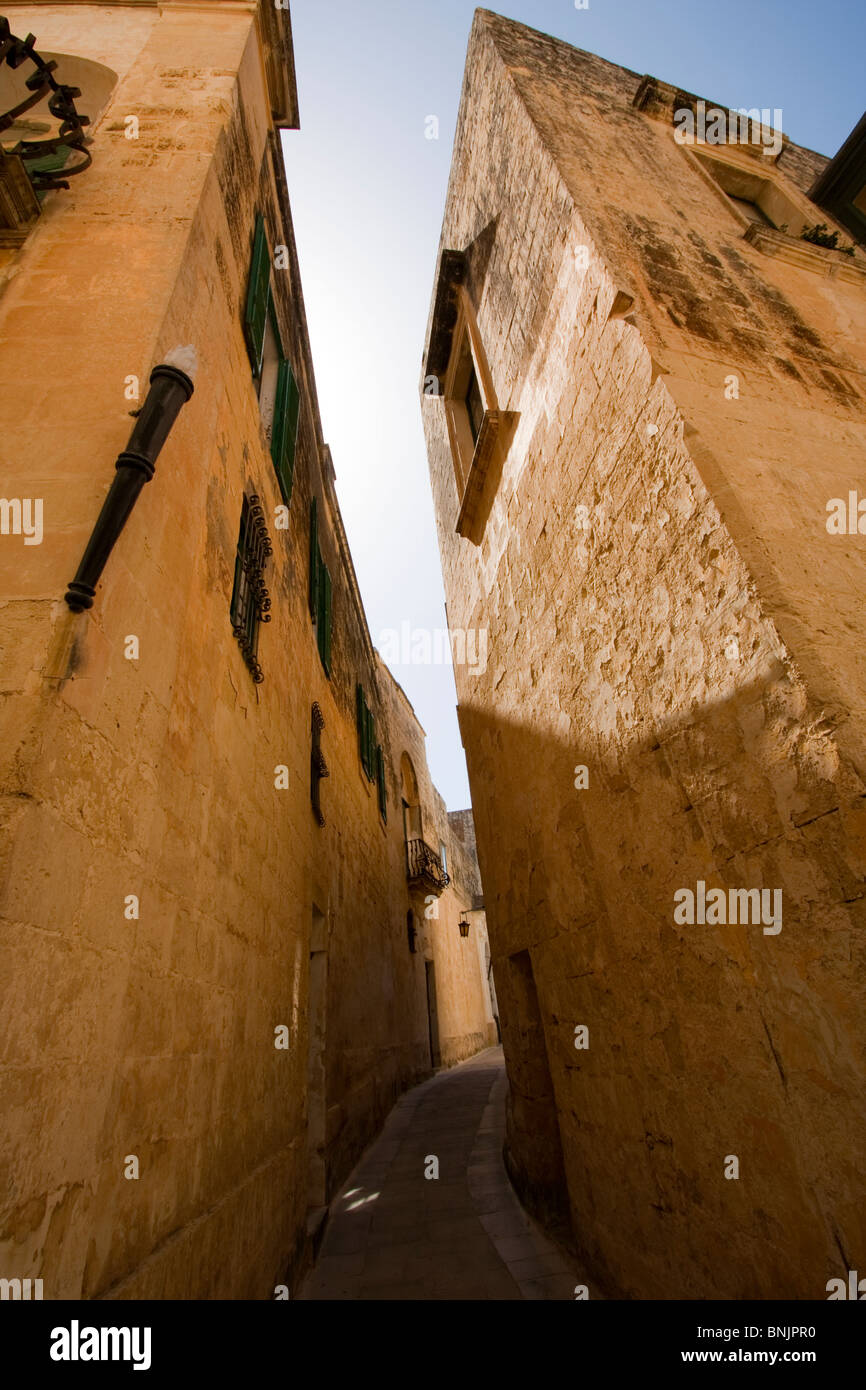 Walk in Medina Narrow medieval street in Mediterranean Stock Photo - Alamy
