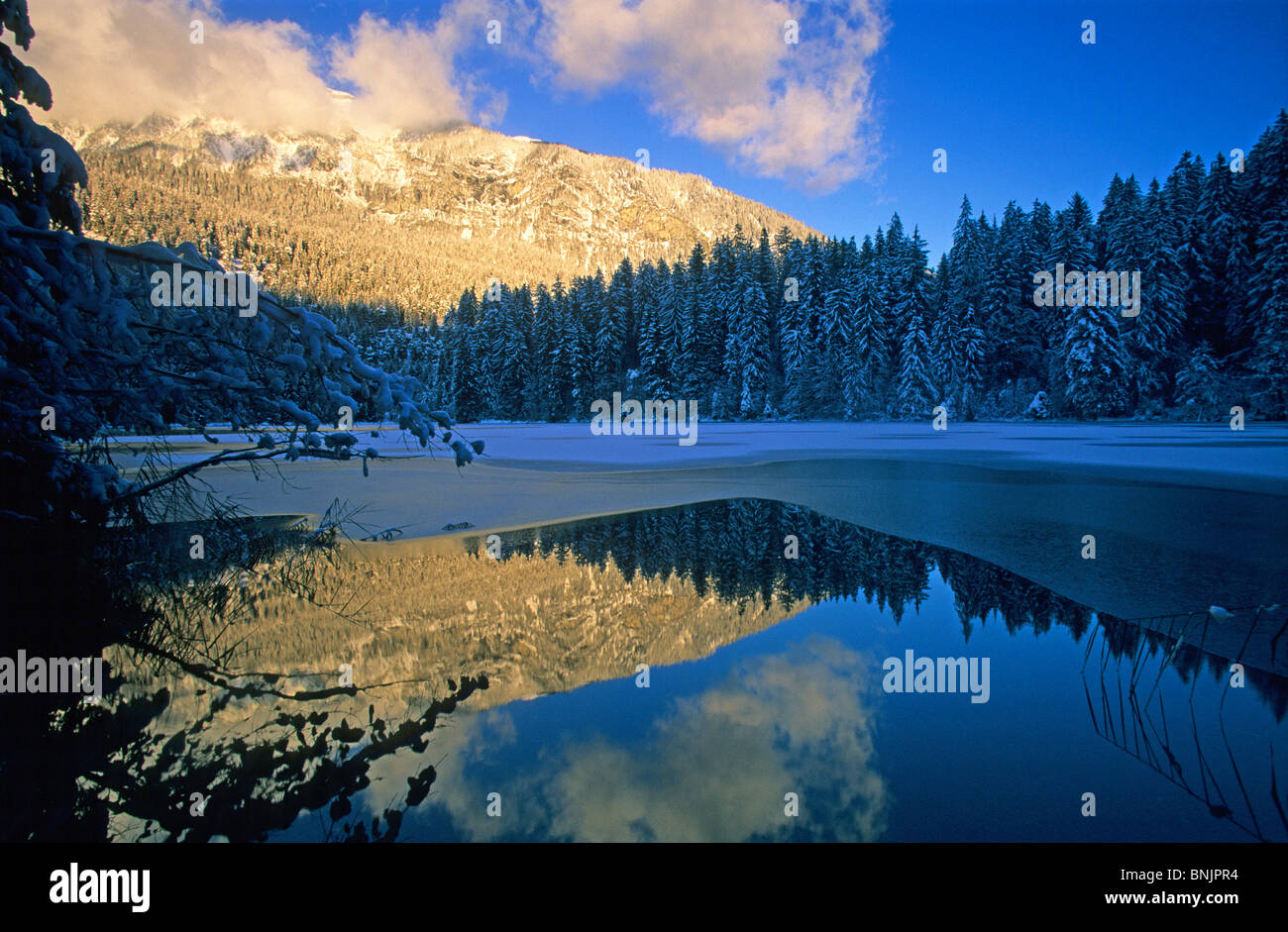 Crestasee Lake Cresta Switzerland Canton of Grisons Graubünden Grisons ...