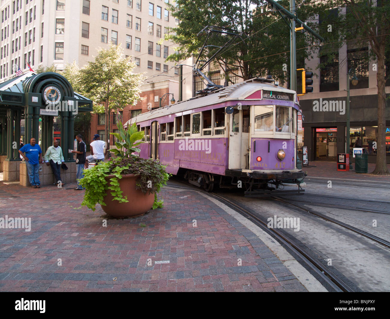 Trolley car on Main Street. Memphis, Tennessee Stock Photo - Alamy
