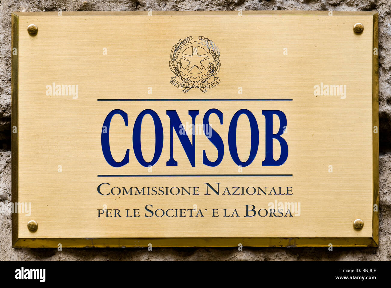 Consob italy hi-res stock photography and images - Alamy