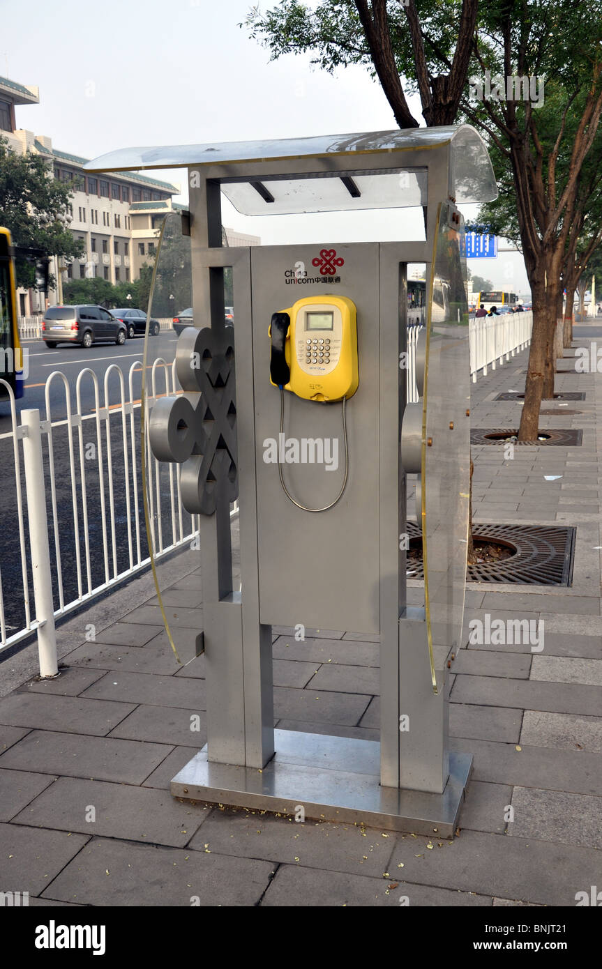 Public telephone near Tiananmen Square in in Beijing, China Stock Photo ...