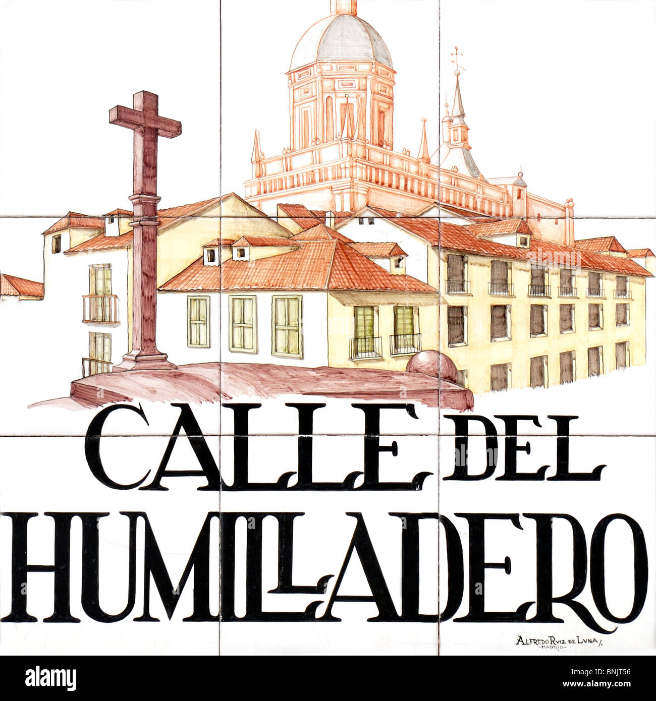 Madrid, Spain. Traditional Tiled Street Sign (by Alfredo Ruiz de Luna ...