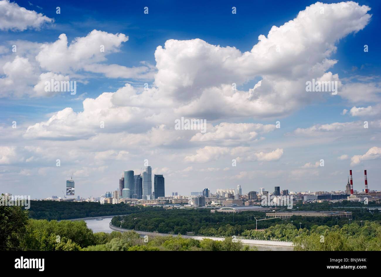 Moscow city over grass hi-res stock photography and images - Alamy