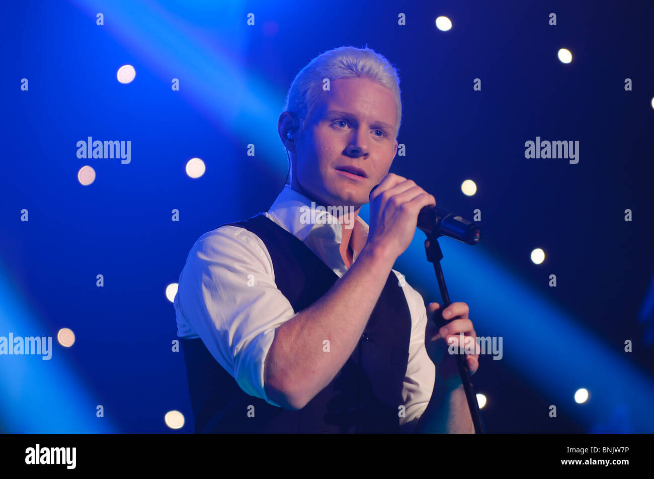 welsh Singer Rhydian Roberts performing live on stage, Wales UK Stock ...