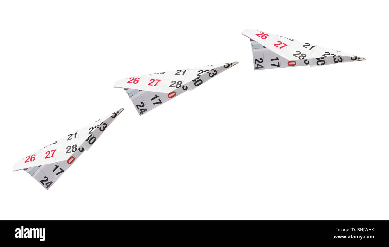 Calendar Paper Planes Stock Photo - Alamy