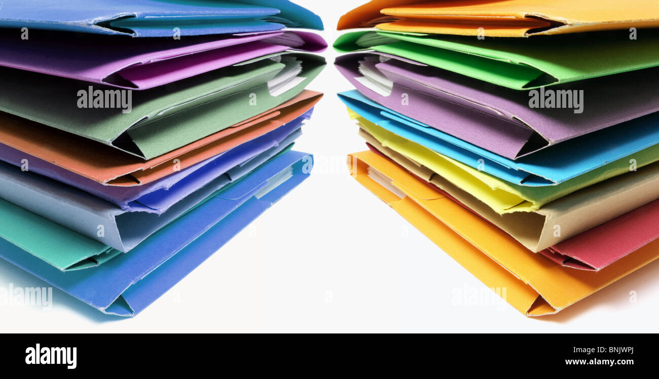 Stacks of Document Folders Stock Photo - Alamy