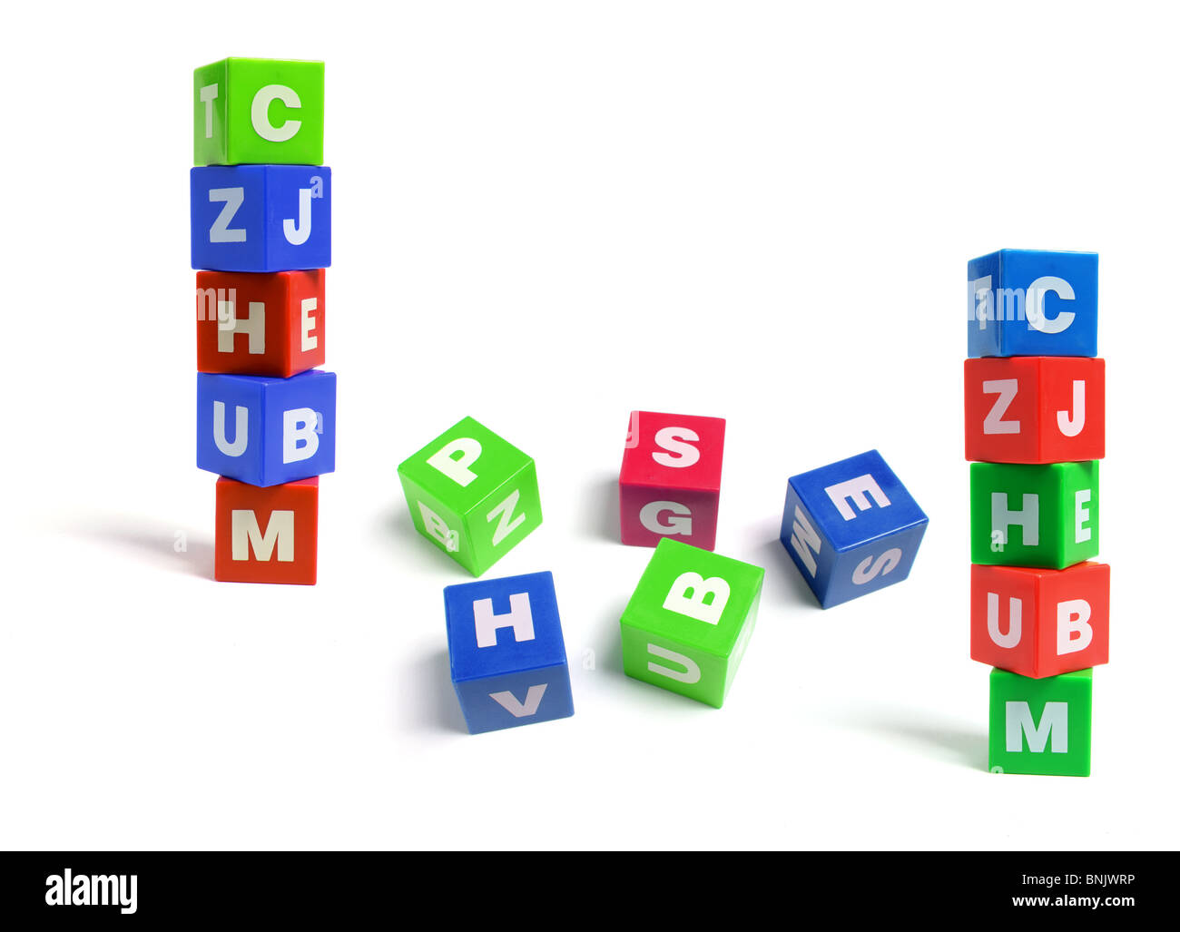 Plastic Alphabet Cubes Stock Photo - Alamy