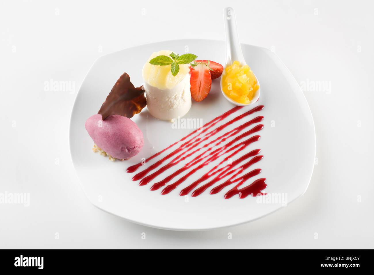 Stylish gourmet dessert Stock Photo - Alamy