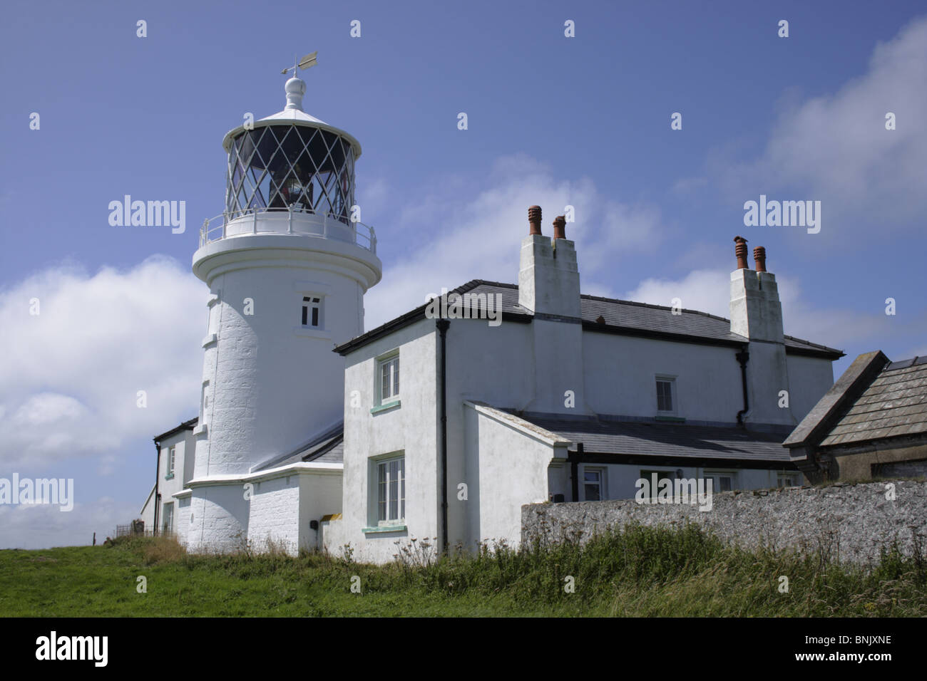 lighthouse on Caldey Island Stock Photo - Alamy