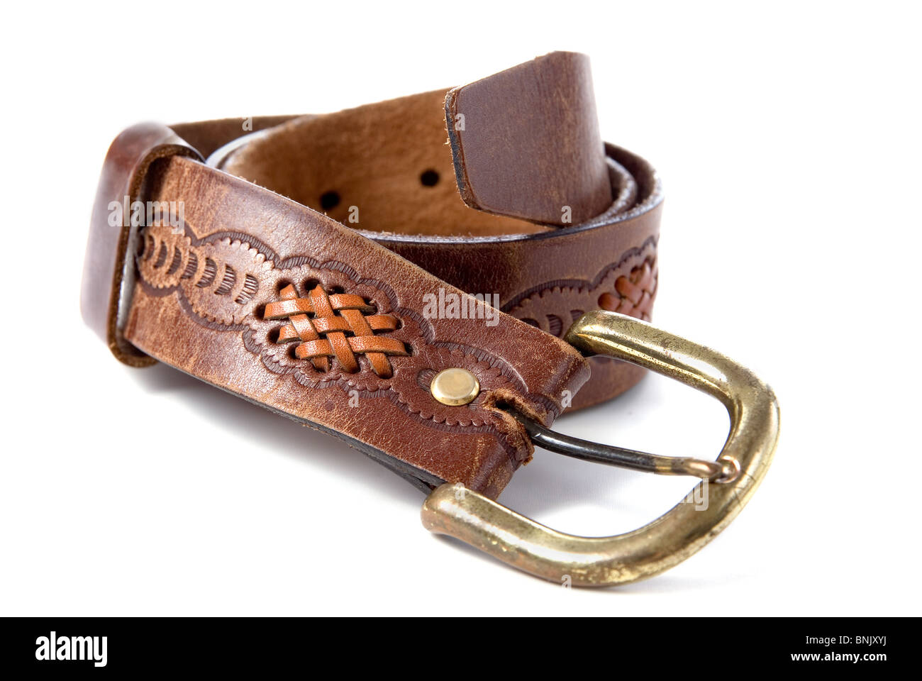 Old leather belt hi-res stock photography and images - Alamy