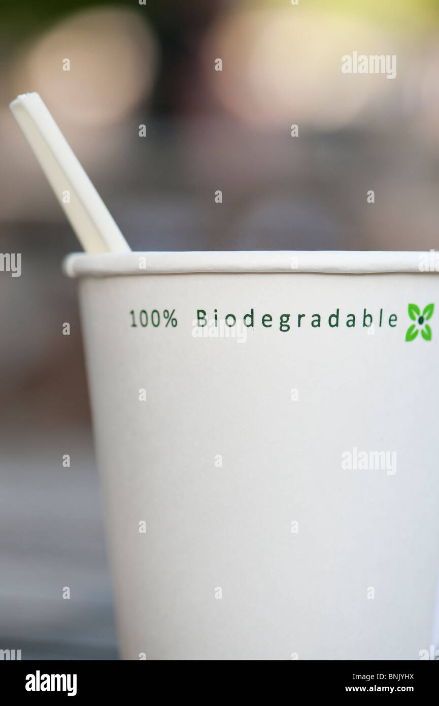 Biodegradable disposable plastic free tea cup Stock Photo - Alamy