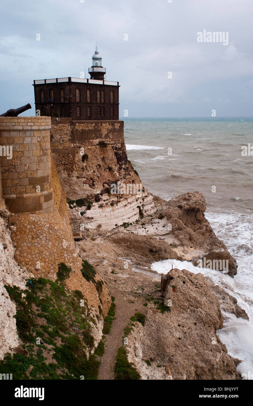 Lighthouse, Melilla la Vieja, Melilla, Spain, Europe Stock Photo - Alamy