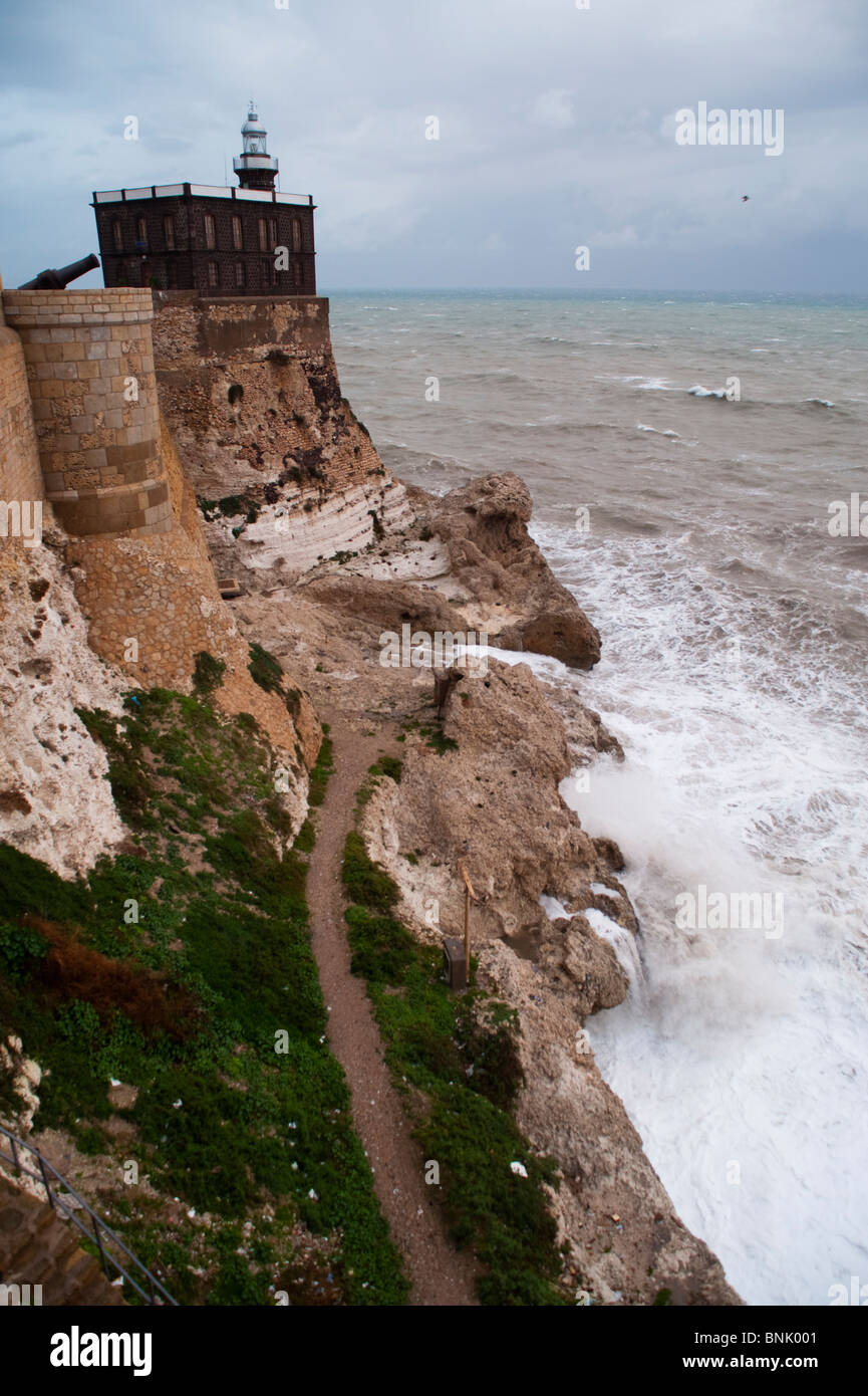 Lighthouse, Melilla la Vieja, Melilla, Spain, Europe Stock Photo - Alamy