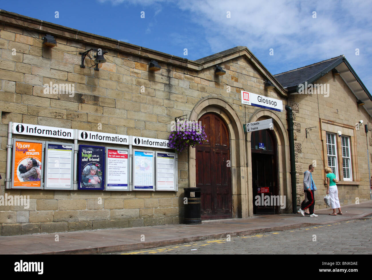 The train station at Glossop, Derbyshire, England, U.K Stock Photo - Alamy