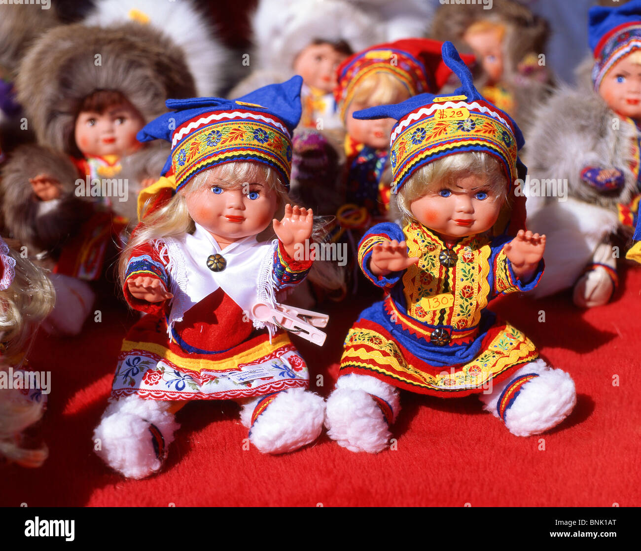 Finnish souvenir dolls, Kauppatori Market Square, Helsinki, Uusimaa ...