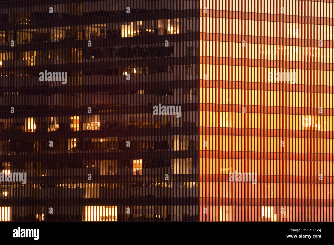 Texas, Houston. Downtown high-rise nightscape night skyline Stock Photo ...