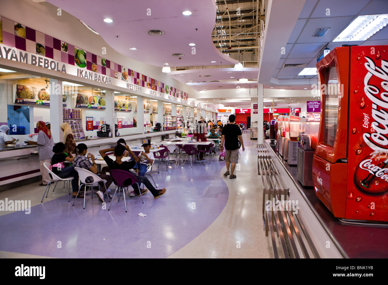 Malaysians relax in a new restaurant complex in Melaka, Malaysia Stock ...