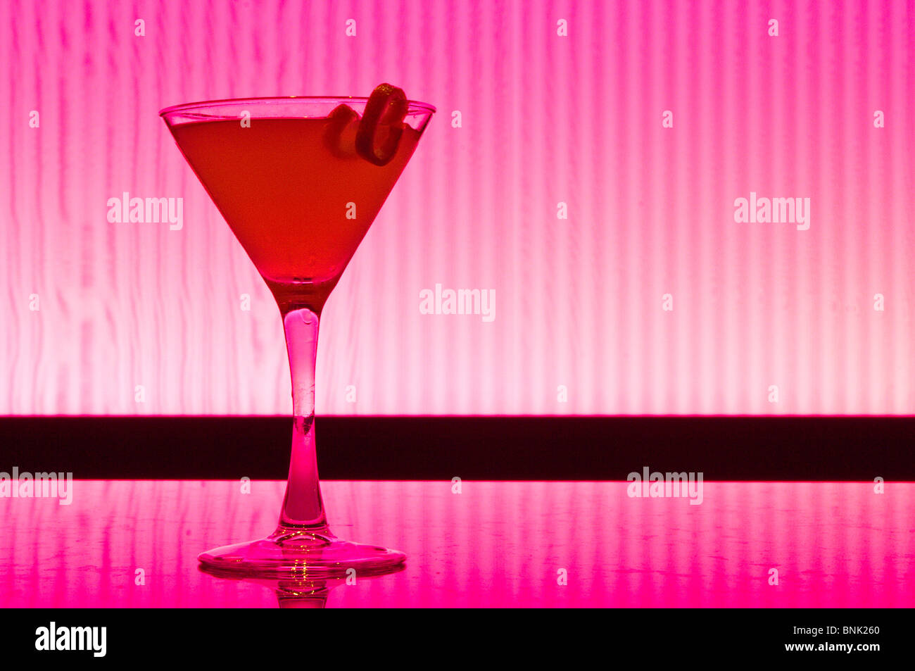 Neon lit cocktails drinks bar, Houston Texas Stock Photo - Alamy