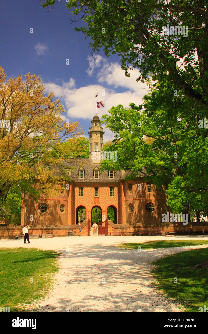The Capitol Building in the Historic Area, Colonial Williamsburg ...