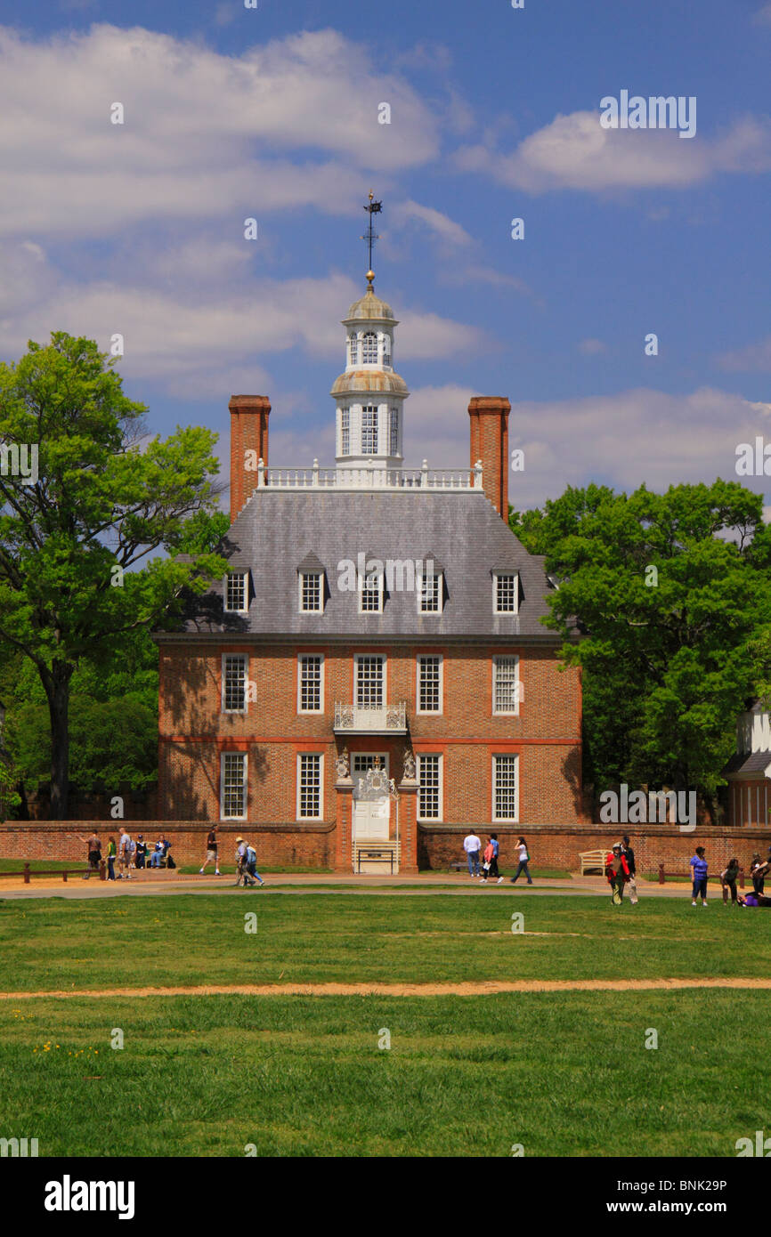 The Governor's Palace in the Historic Area of Colonial Williamsburg ...