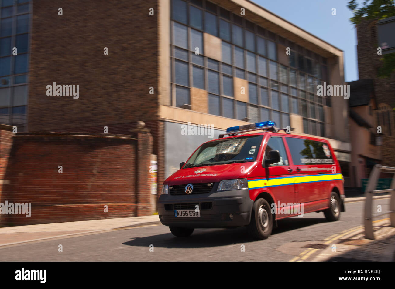An Urban fire & rescue service vehicle showing movement in Norwich ...