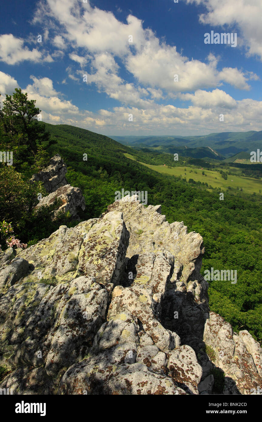 View of Germany Valley and Spruce Knob from North Fork Mountain Trail ...