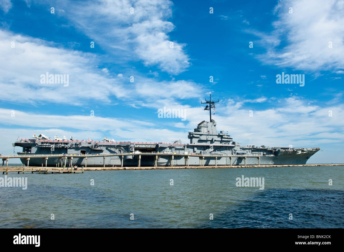 Texas Corpus Christi The Uss Lexington Aircraft Carrier Museum Stock