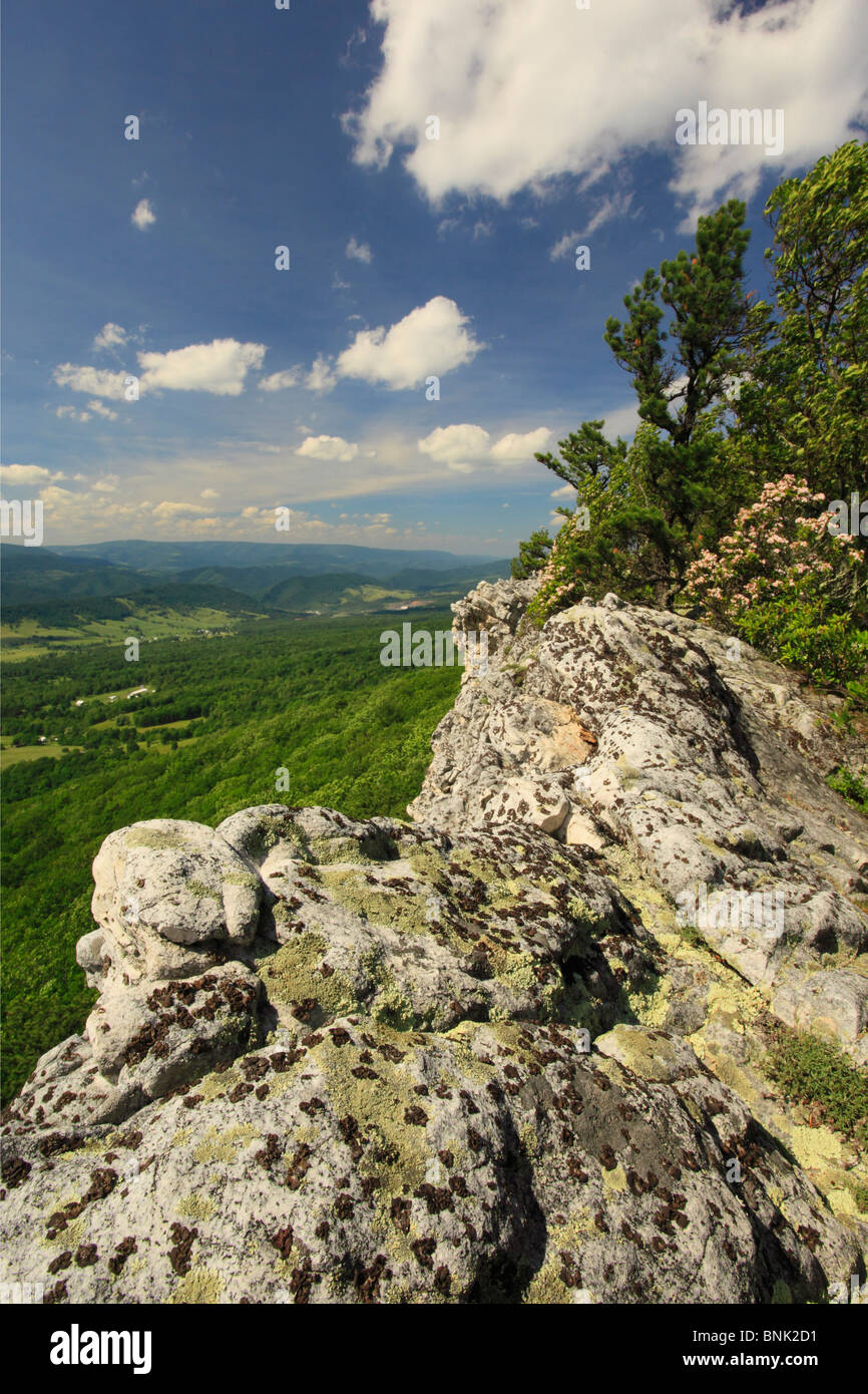 View of Germany Valley and Spruce Knob from North Fork Mountain Trail ...