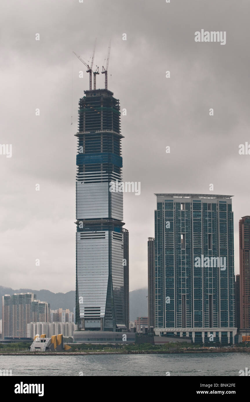 The ICC under construction in Kowloon West, soon to be the highest ...