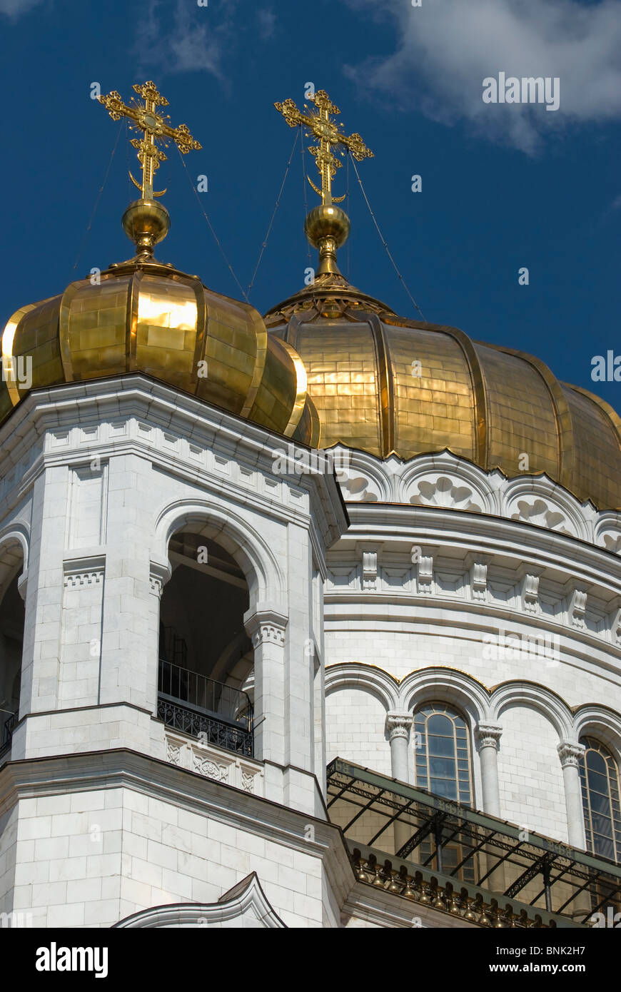 Golden onions of the Moscow cathedral the Christ the Saviour Stock ...