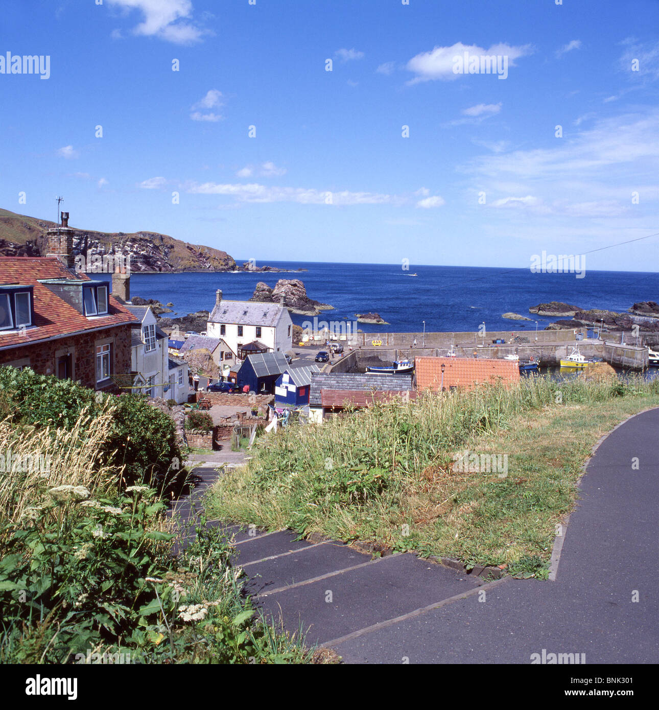 St Abbs Fishing Village, Berwickshire, Borders, Scotland Stock Photo ...
