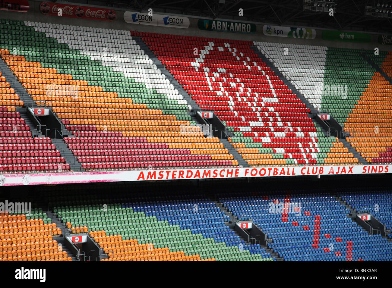 Seats in Ajax Arena Stadium, Amsterdam Stock Photo - Alamy