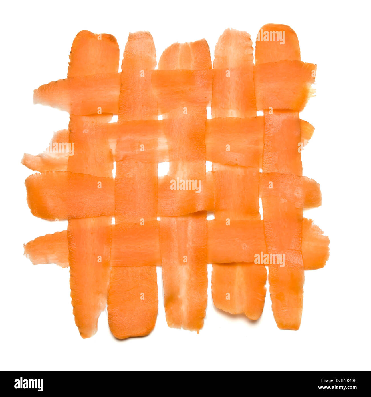 Abstract Carrot background texture of sliced woven carrot ribbons Stock ...