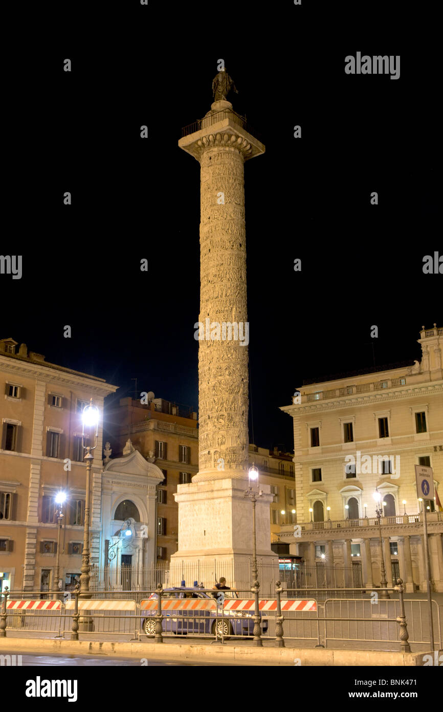 Column of Marcus Aurelius in Piazza Colonna, Rome Stock Photo - Alamy