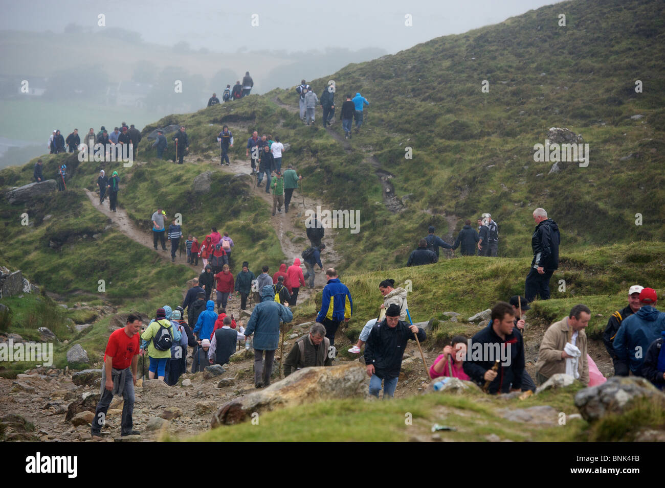 25-07-2010 Pilgrims climbing Croagh Patrick, Co. Mayo. Photograph ...