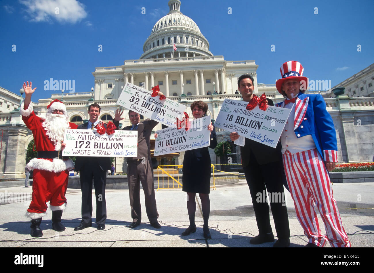 Anti-tax rally on the steps of the US Capitol April 15, 1997 in ...