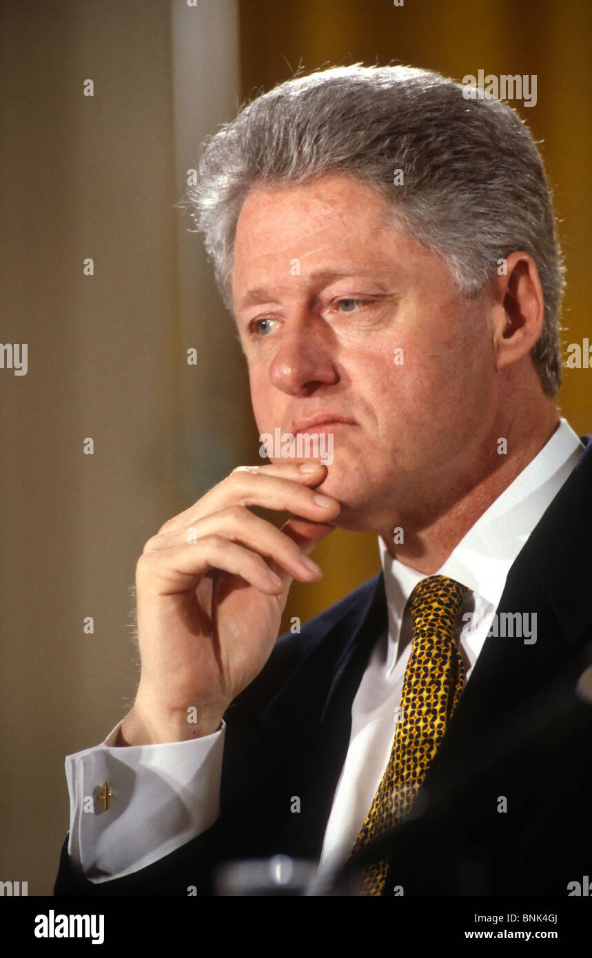 WASHINGTON, DC, USA - 1997/04/02: U.S. President Bill Clinton during a ...