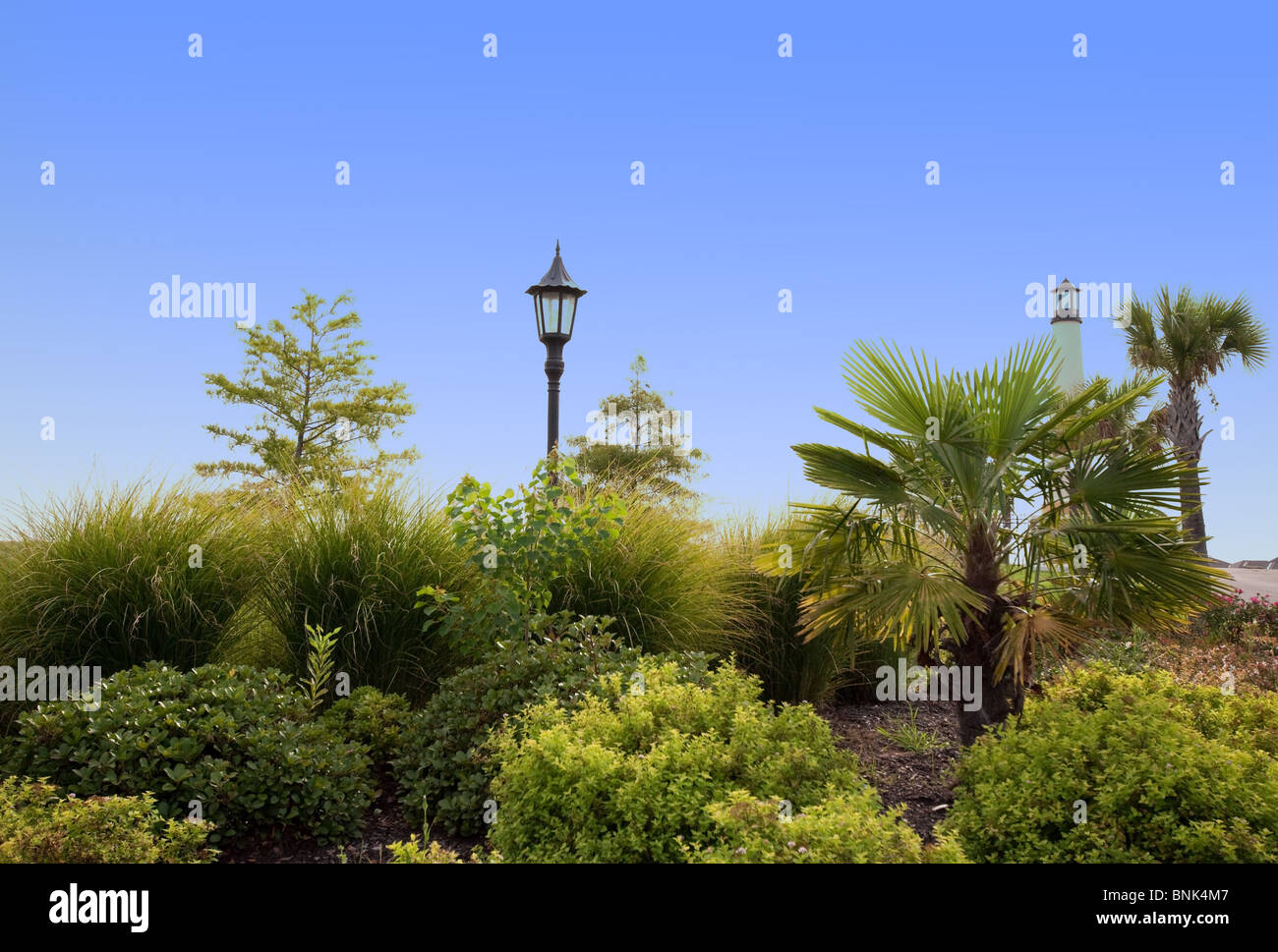 Lighthouse and Light Pole Stock Photo - Alamy