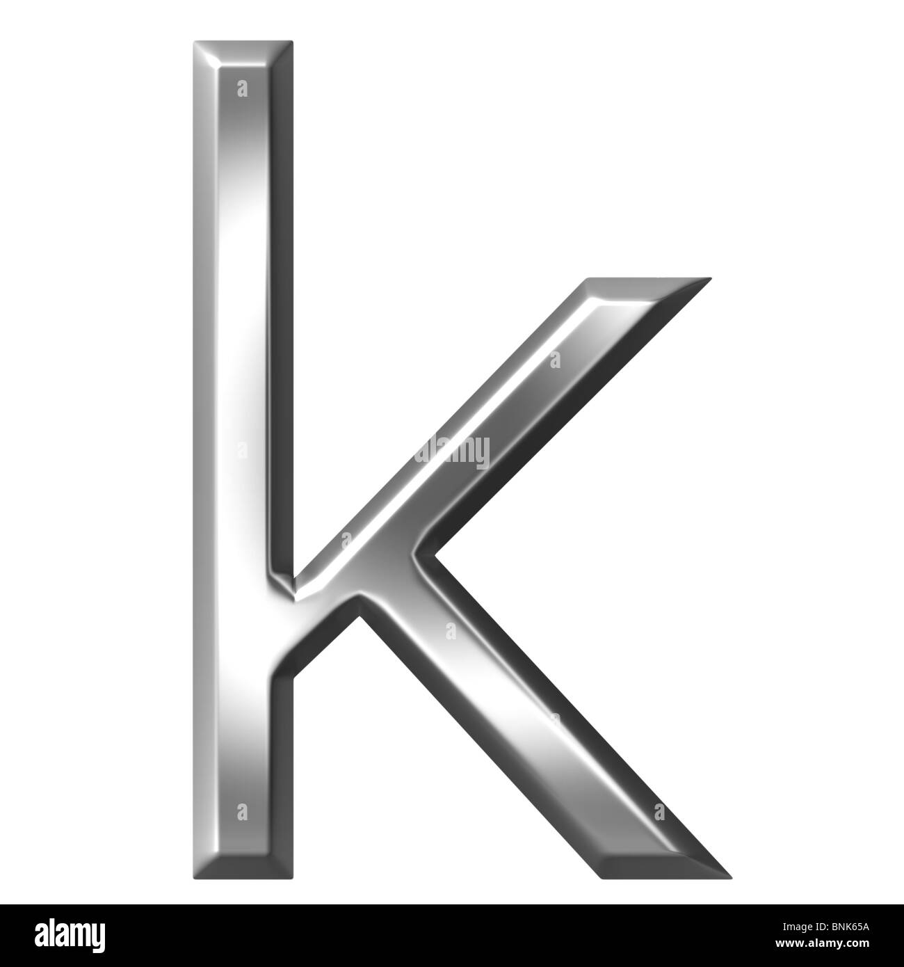 3d silver letter k Stock Photo - Alamy