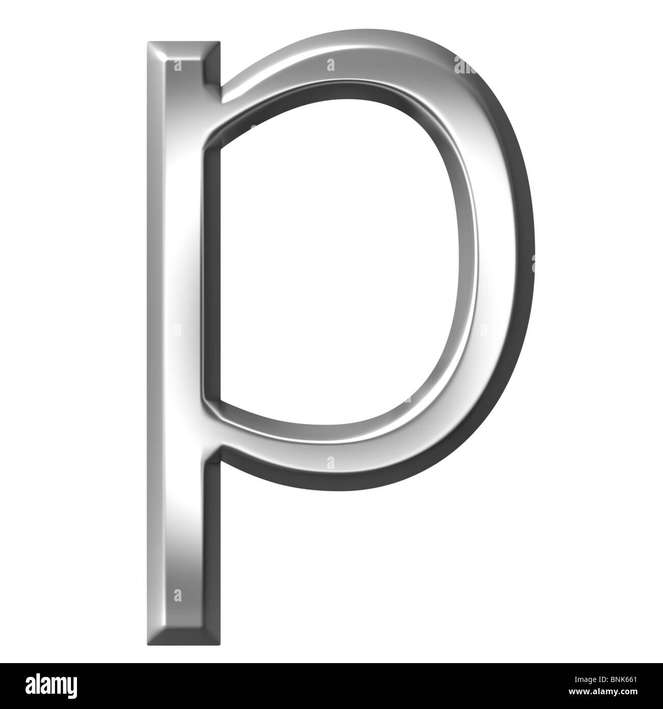 3d silver letter p Stock Photo - Alamy