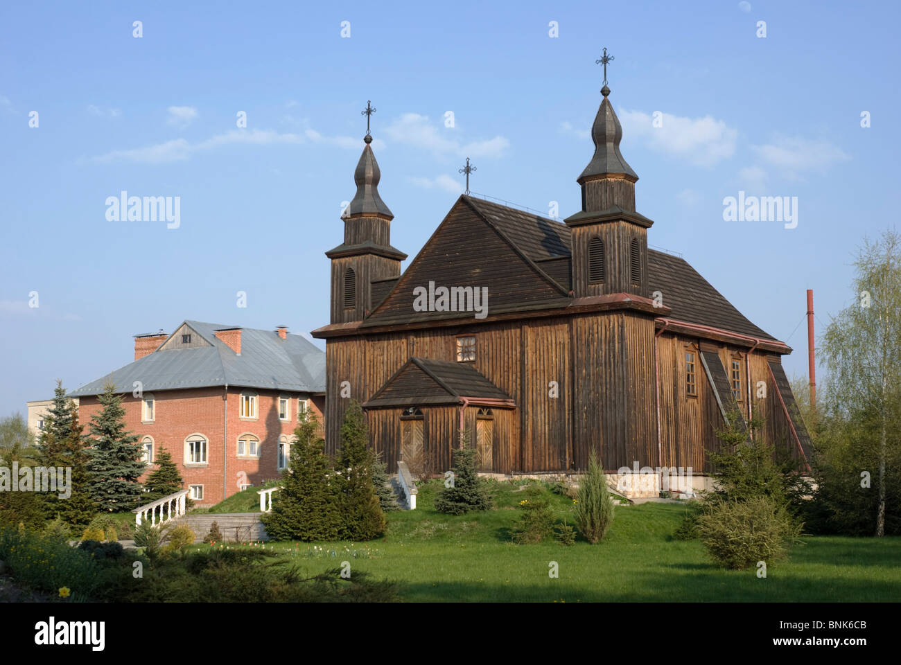Wooden roman catholic church hi-res stock photography and images - Alamy