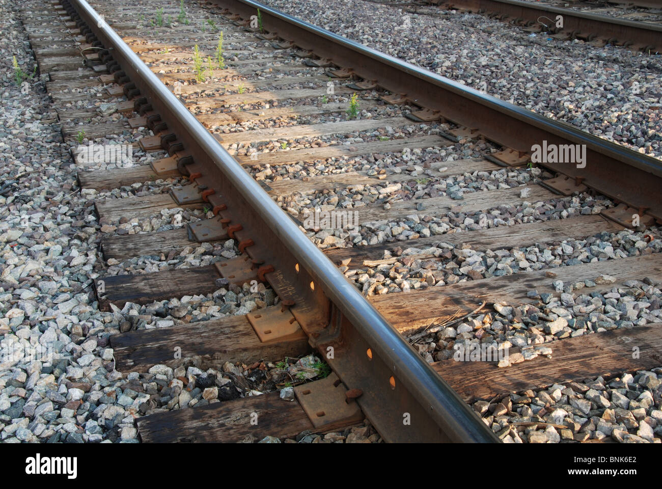 Train Tracks - closeup Stock Photo - Alamy